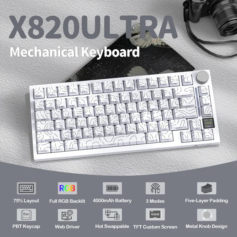 Attack Shark X820 Ultra Wirless White Contours | Joker Center